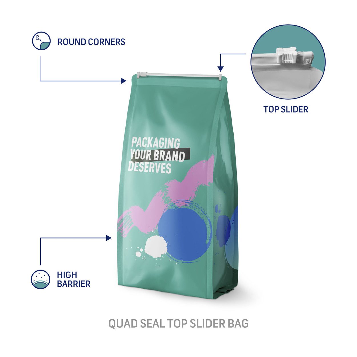 Quad seal bags | Durable packaging, bulk products | POLIPAKS